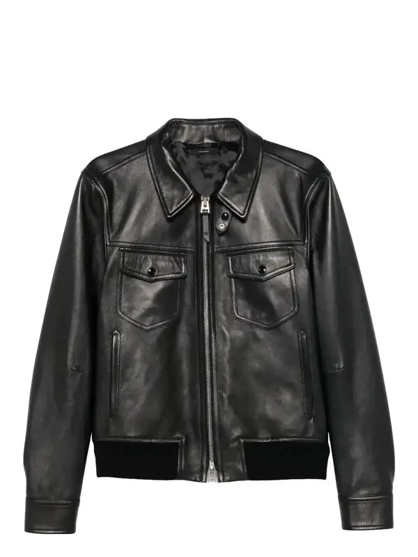 TOM FORD Leather Jacket - Black