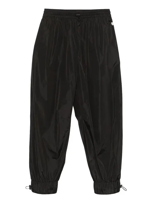 Simone Rocha Daisy-embellished Tapered Trousers - Black