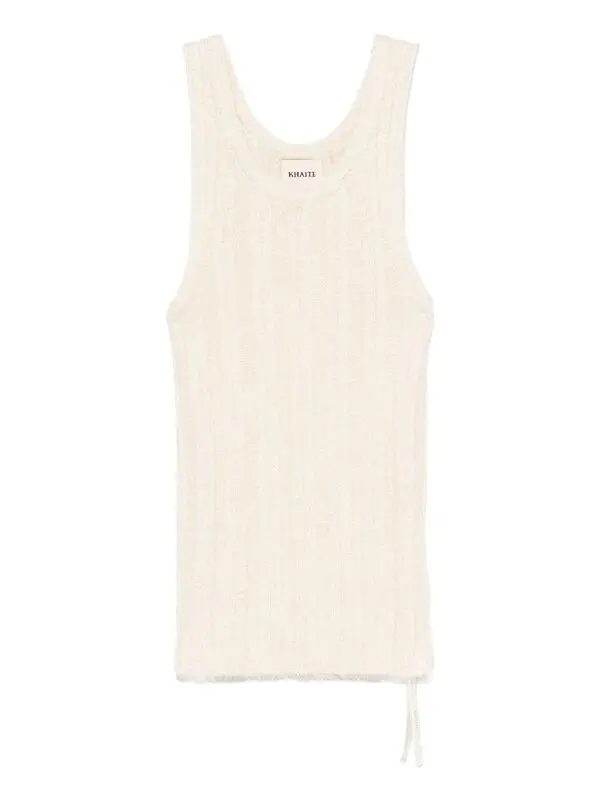 Khaite Ribbed Tank Top - Neutrals
