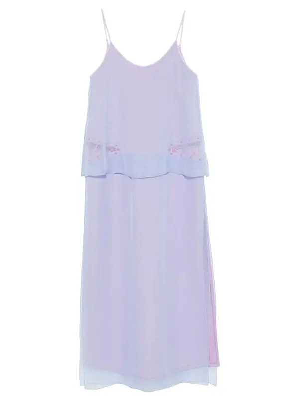 PAPA OPPONG Layered Long Dress - Purple
