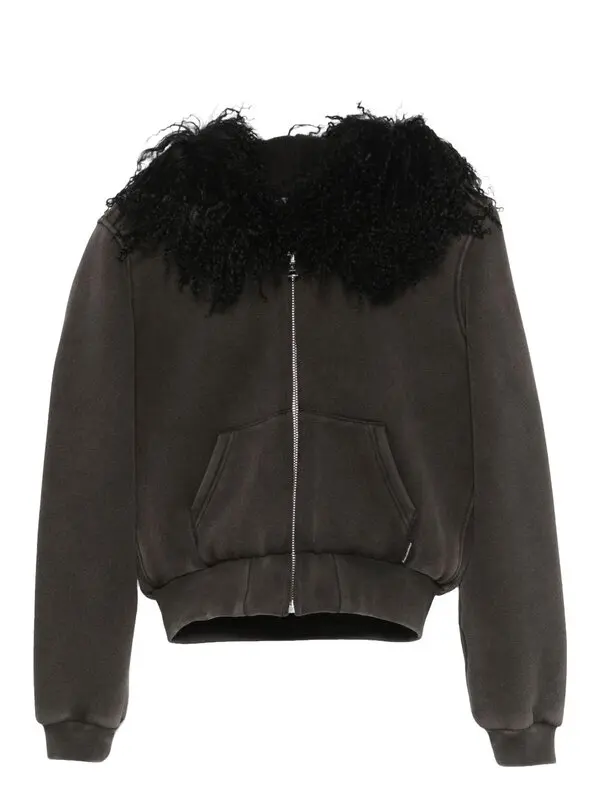 Alexander Wang Shearling-collar Jacket - Grey