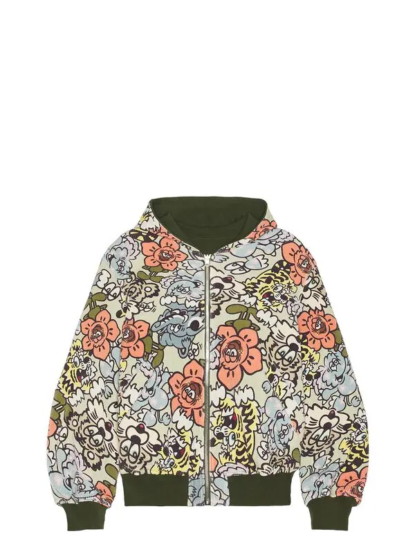 Kenzo X Verdy Collection Reversible Full Zip Hoodie - Khaki