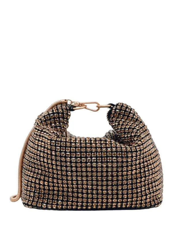 REISS Leah Crystal Pouch Bag - Gold