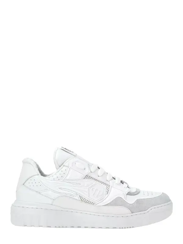 Philipp Plein Strass Hexagon Sneakers - White
