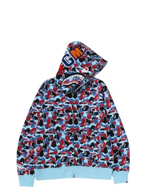 BAPE Store Chicago Separate Shark Full Zip Hoodie - Multicolor