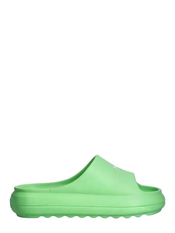 MSGM Debossed Logo Slides - Green