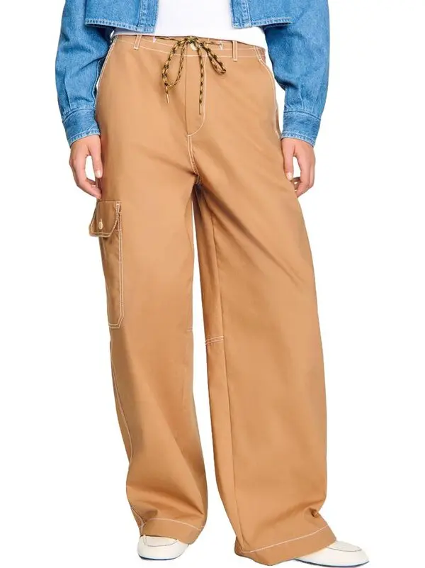 Sandro Cargo Trousers - Camel