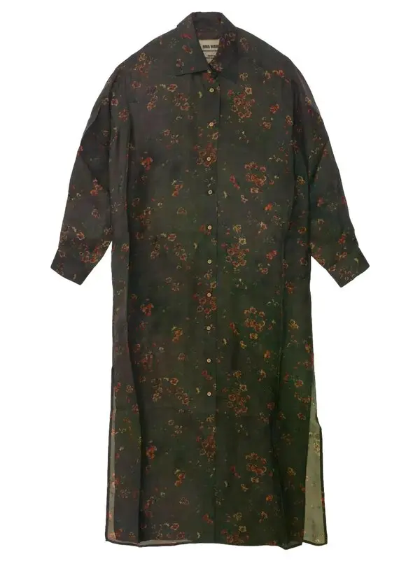 UMA WANG Amare Maxi Dress - Brown