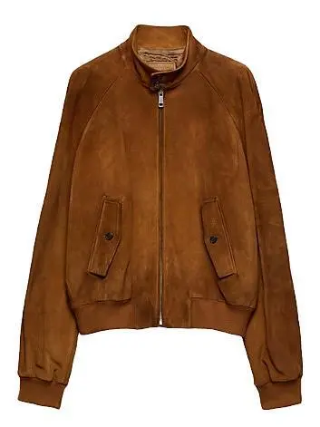 Prada Vintage Suede Bomber Jacket - Brown
