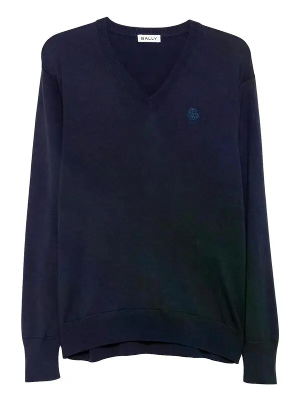 Bally Logo-embroidered Sweater - Blue