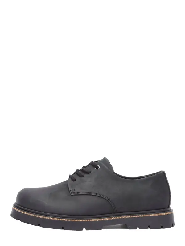 BIRKENSTOCK Highwood Lace Up Low Shoe - Black Oiled Leather