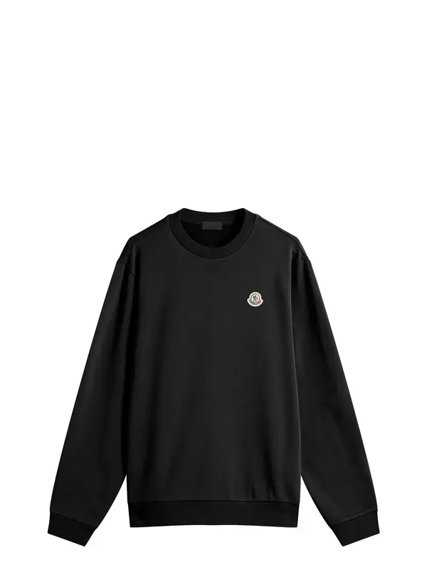 Moncler Logo Cotton Sweatshirt - Black