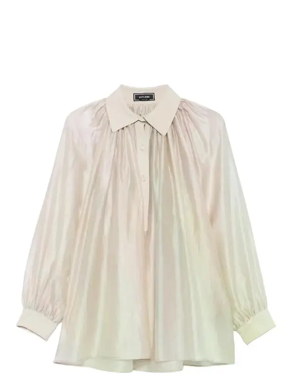 STYLAND Semi-sheer Blouse - Neutrals