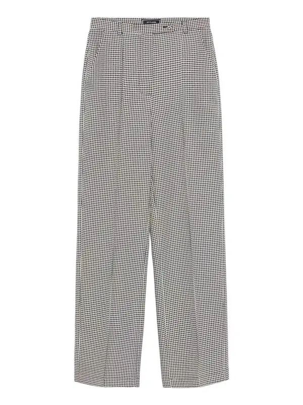 STYLAND Houndstooth-pattern Trousers - Black