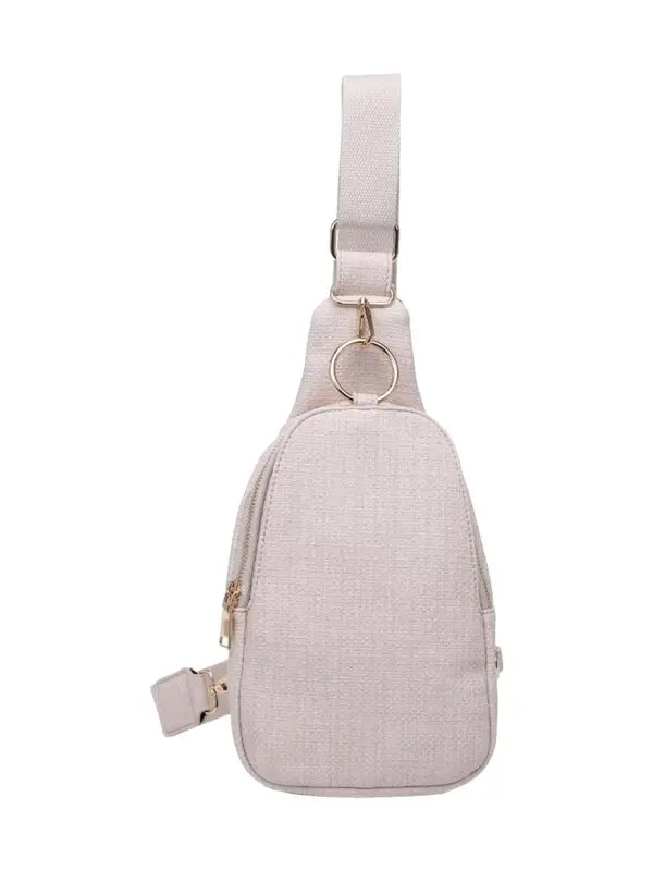 MODA LUXE Regina Coated Canvas Sling Backpack - Bone