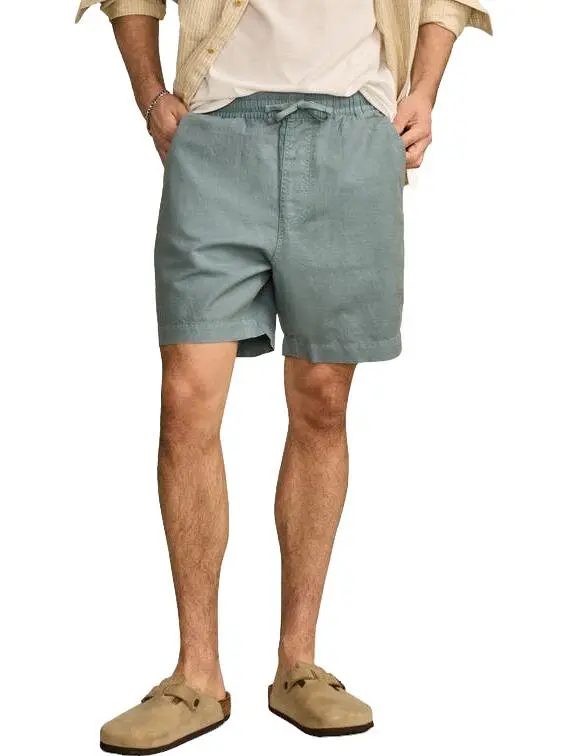 Lucky Brand 7-inch Linen-cotton Blend Shorts - Slate Gray