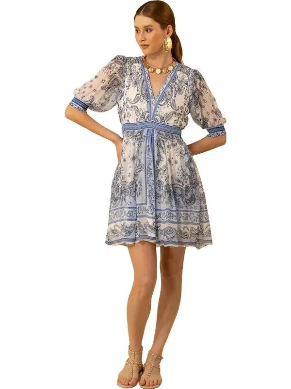 Hale Bob Lilian Chiffon Dress - Blue