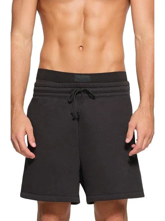 SKIMS Relaxed Fit Drawstring Shorts - Washed Onyx