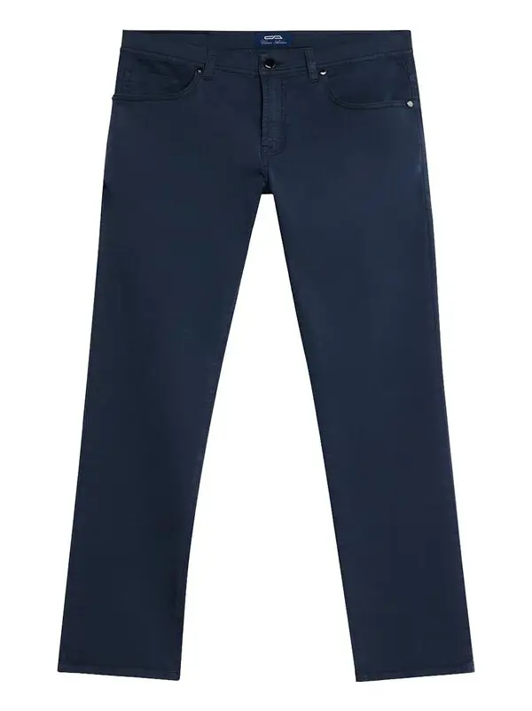 Cesare Attolini Five-pocket Stretch Pants - Navy