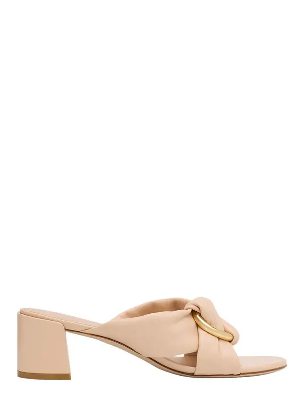 STUART WEITZMAN Cece Leather Ring Sandals - Barely Beige