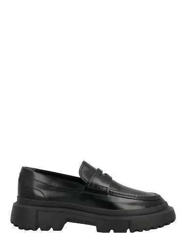 Hogan Leather Loafers - Black