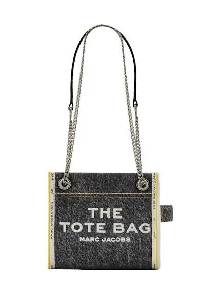 Marc Jacobs The Denim Chain Crossbody Tote - Black Wash