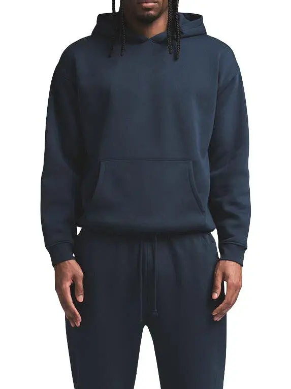 SKIMS Fleece Lounge Relaxed Hoodie - Navy