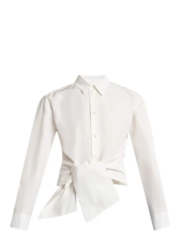 Givenchy Bow Button-down Wrap Blouse - Off White