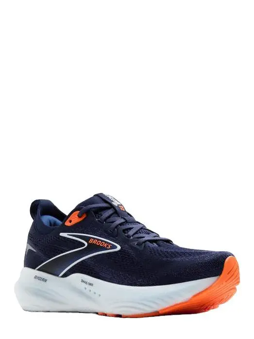Brooks Glycerin 22 Lace-up Athletic Sneakers - Peacoat/blue Ribbon/orange