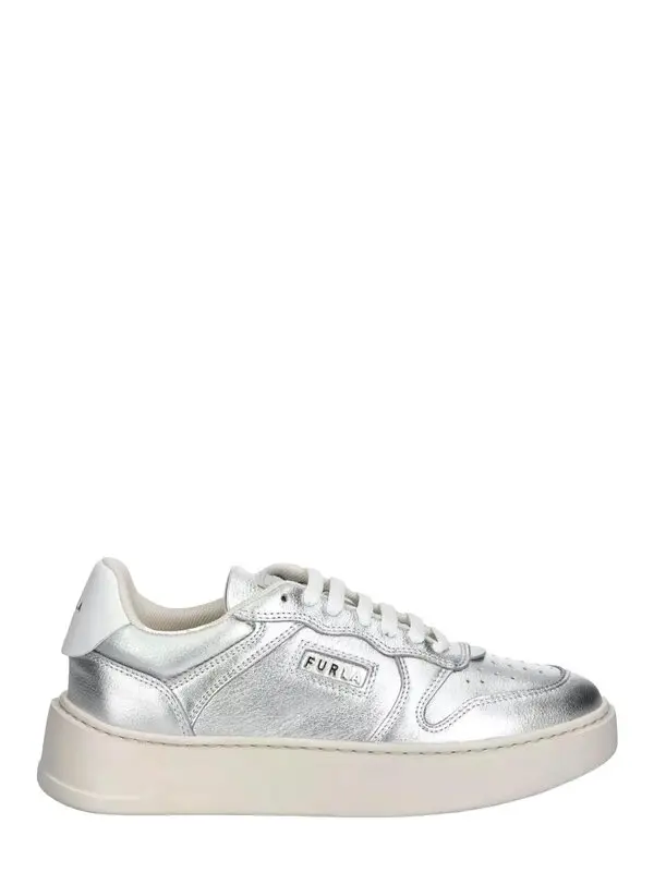 Furla Metallic Effect Trainers - Silver