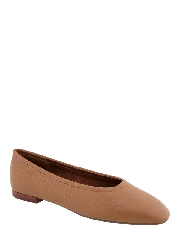 Aerosoles Amelie Ballet Flat - Tan Pebbled Leather