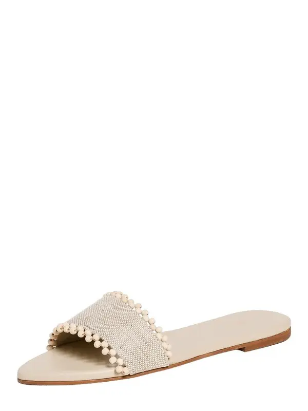 Kaanas Cala Linen Slides - Oat