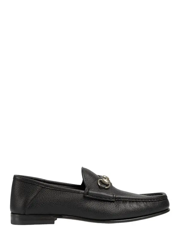 Gucci Horsebit 1953 Grained Leather Loafers - Black