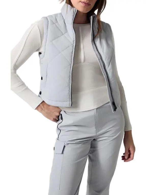 ALP N ROCK Lucerne Quilted Vest - Silver