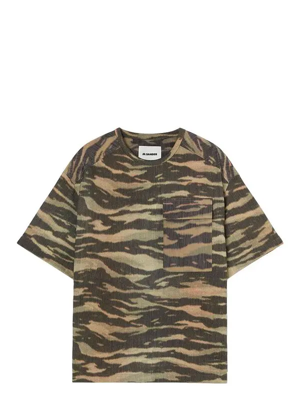 JIL SANDER Zebra Print T-shirt - Green