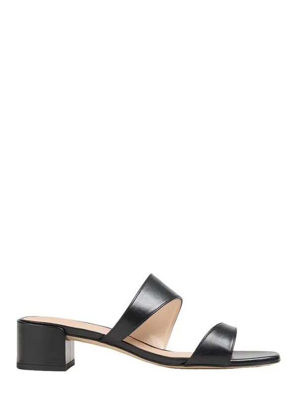 STUART WEITZMAN Miami Leather Sandals - Black