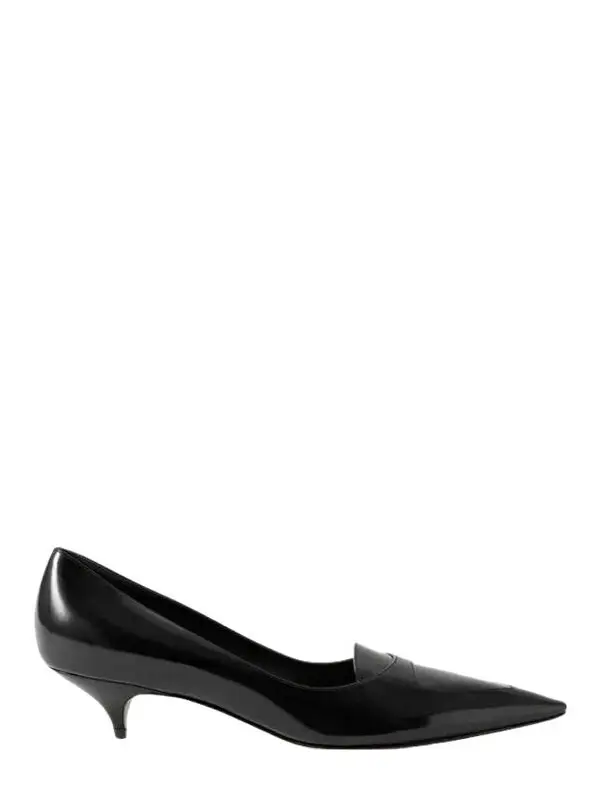 THE ROW Viv Glossed-leather Pumps - Black