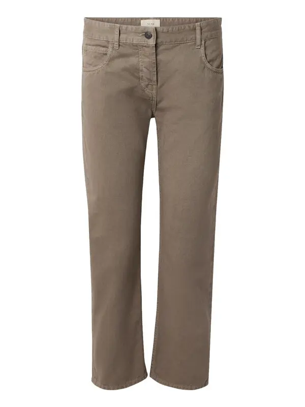THE ROW Riaco Cropped Straight-leg Jeans - Brown