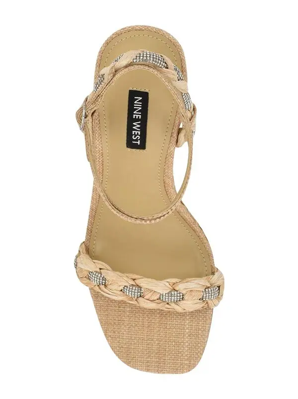 Nine West Nashy Espadrille Wedge Sandal - Light Natural