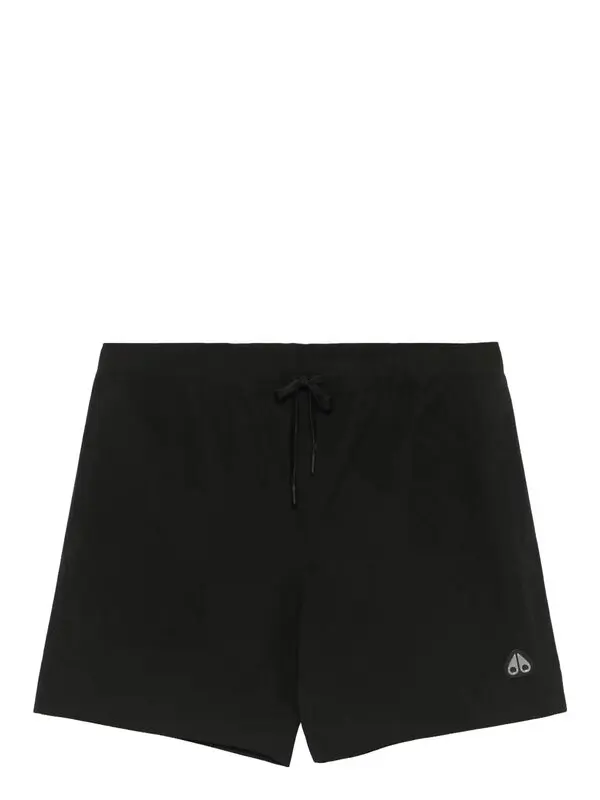 Moose Knuckles Logo-patch Swim Shorts - Black