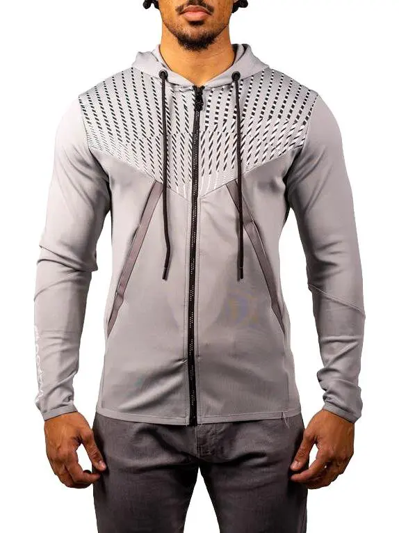 MACEOO Shield Zip Hoodie - Grey