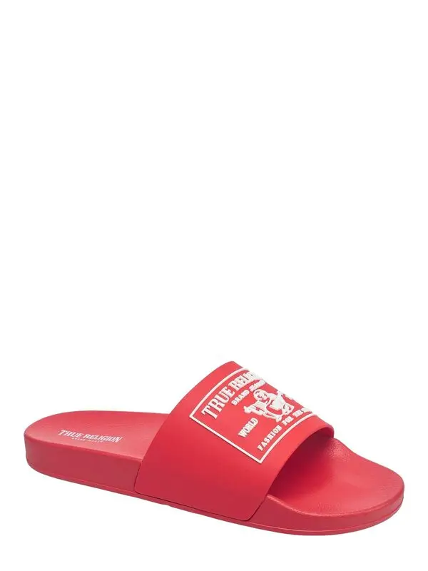 True Religion Kendrick Logo Slide - Red