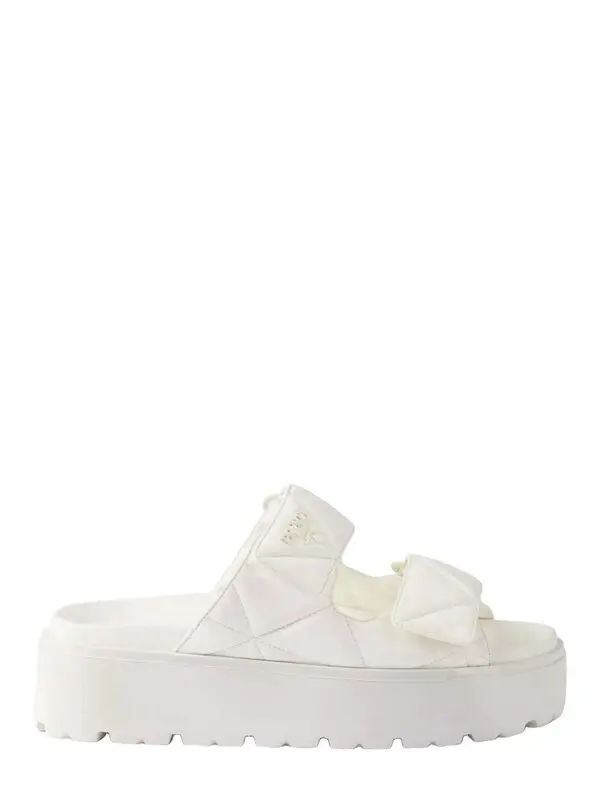 Prada 45mm Padded Sandals - White