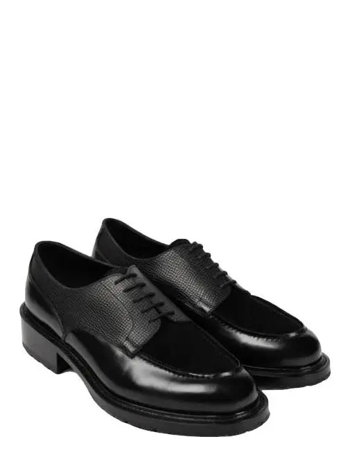 ANTHONY VEER Sierra Moc Shoe - Midnight Grain Black