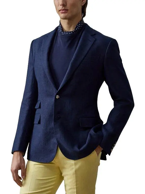 Ralph Lauren Classic Linen Sport Coat - Navy