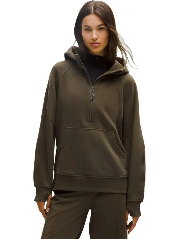 Lululemon Scuba Oversized Half-zip Hoodie - Olive Brown