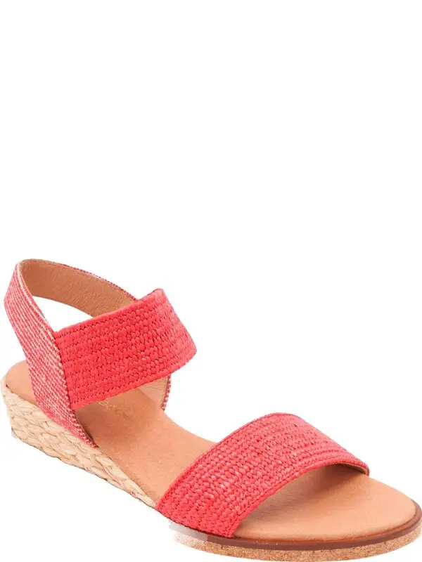 Andre Assous Neveah Wedge Sandals - Red
