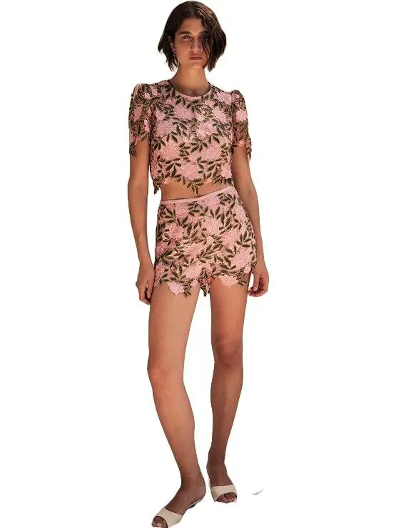 Saylor Morgana Embroidered Set - Red