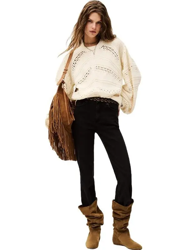 Ba&sh Lory Long-sleeve Sweater - White