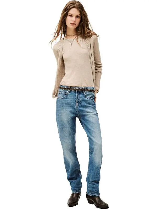 Ba&sh Tania Ribbed Jersey Cardigan - Brown